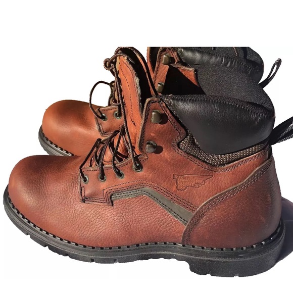 Red Wing Shoes | Shoes | Mens Red Wing Brown Leather Work Boots Made In ...
